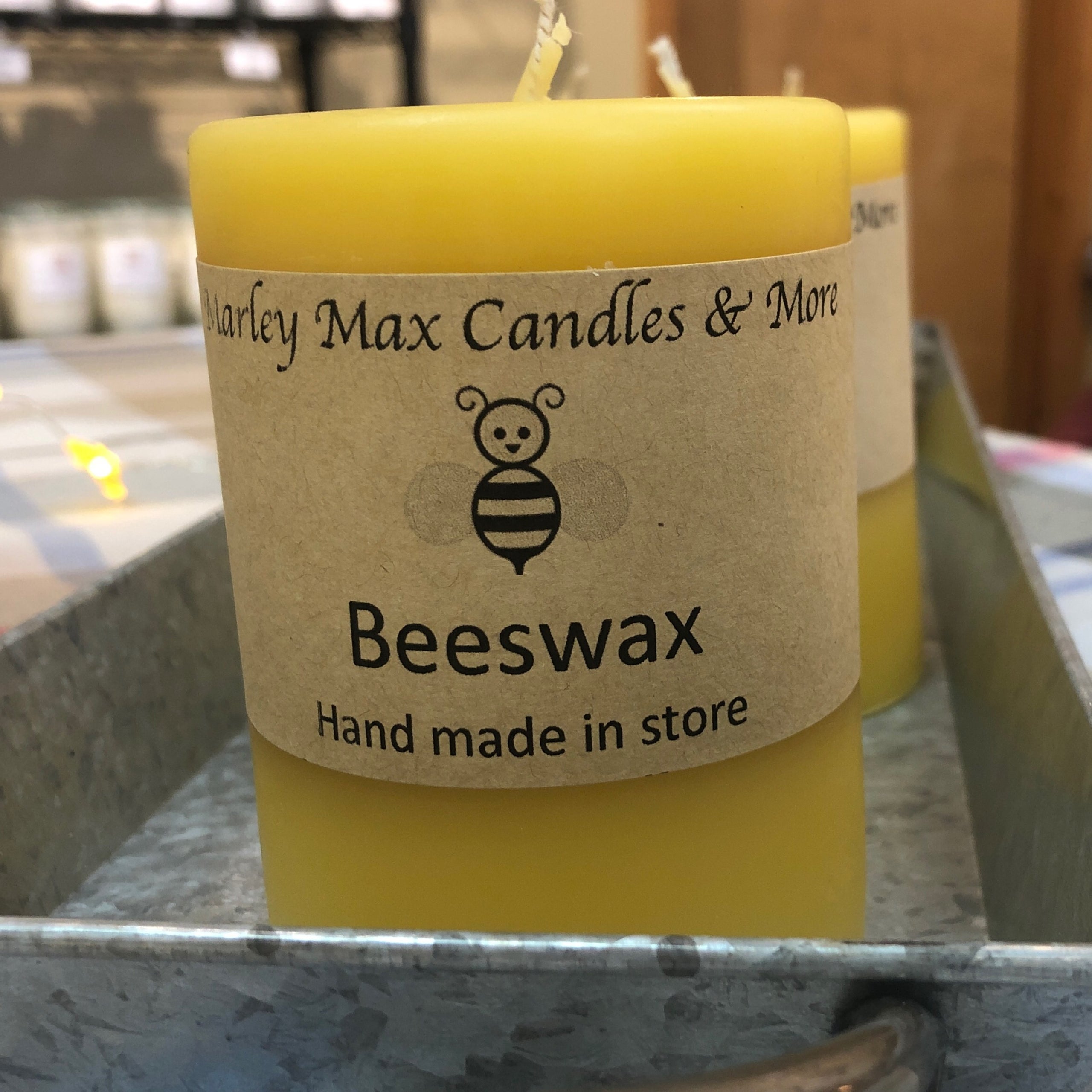 Beeswax 5" Pillar | Marley Max Candles & More